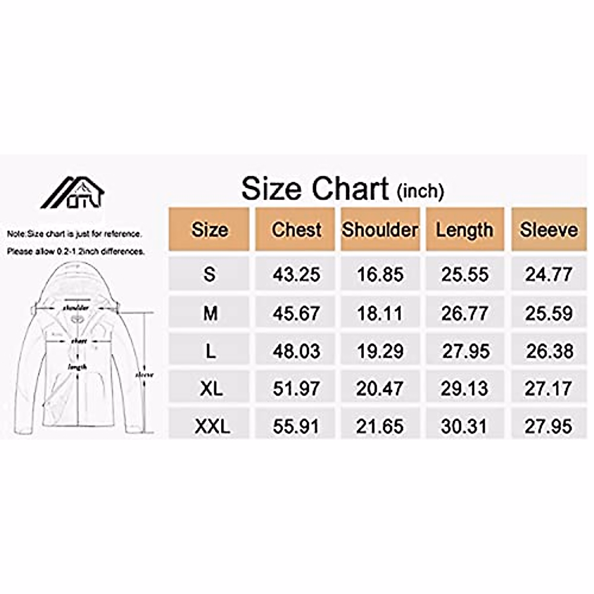 OTU Women's Waterproof Ski Jacket Snowboarding Windbreaker Warm Winter Hooded Mountain Snow Coat Large