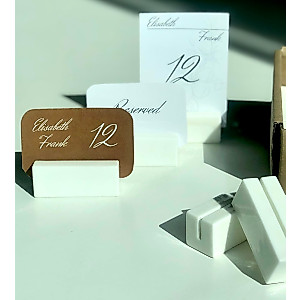 SET OF 20 UNITS - Ceramic Price & Card Holder. Ideal for Shops, Bakeries, Jewelry Stores & Weddings/Events. Elegance and Durability