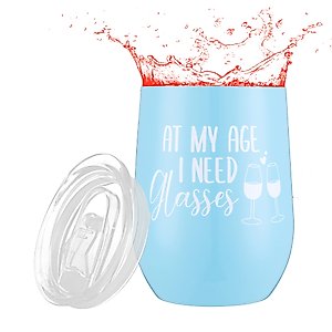 AYANA DREAMS Funny Wine Coffee Tumbler - Fun Birthday Christmas Gifts For Women Mom Aunt Female Best Friend Sister Her Wife Daughter Co-worker Stainless Steel (Mint/Teal)12 Oz.