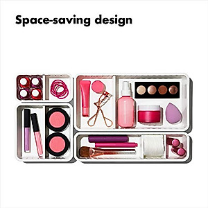 OXO Good Grips 4-Piece Complete Adjustable Drawer Bin Set with Removable Dividers