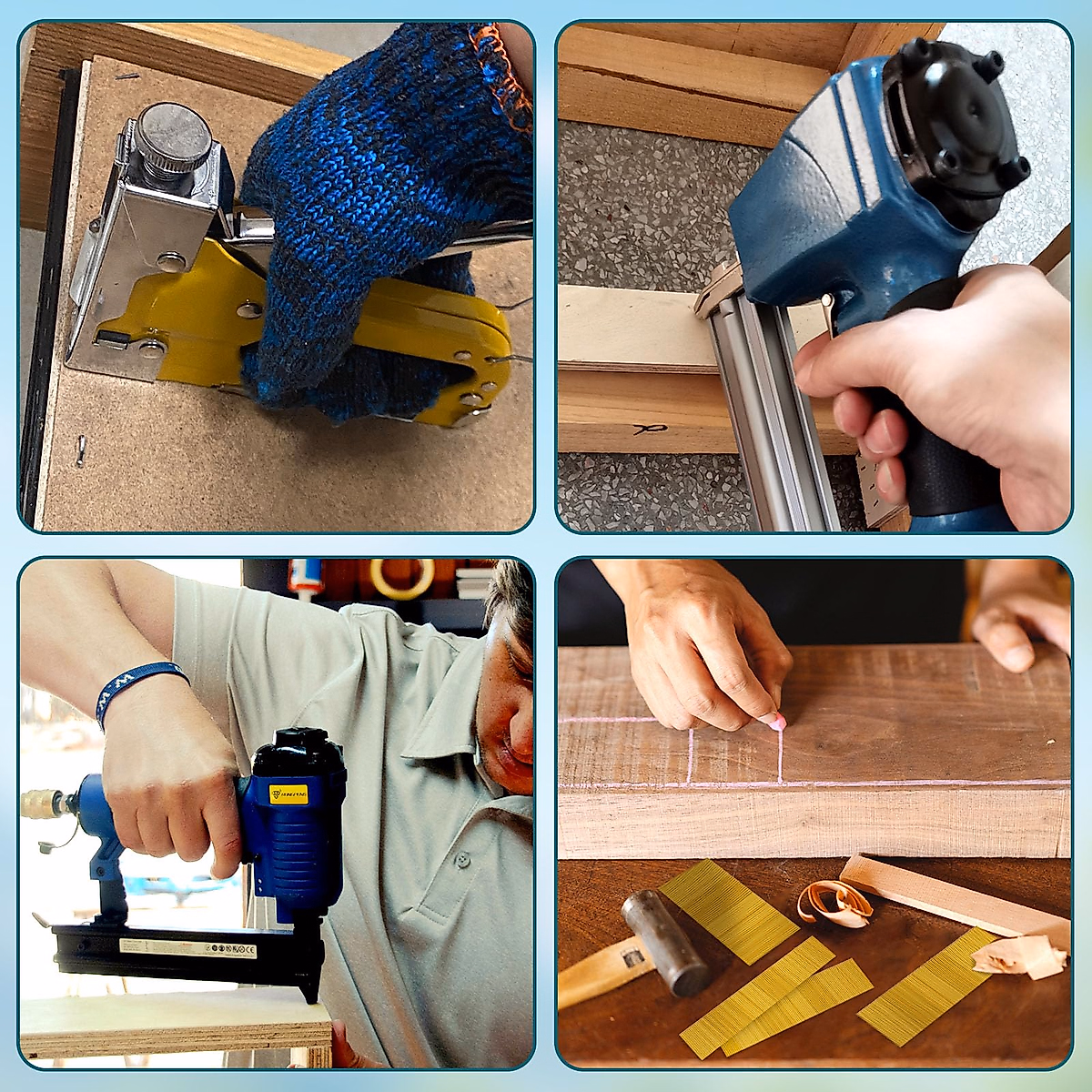 Toicann 23 Gauge Pin Nails (1",13/16",5/8",1/2",3/8") 5000 pcs Headless Pinner Nails for 23 GA Pneumatic or Electric Pinner or Pin Nail Gun, Ideal for Fine Woodworking or Trim Work