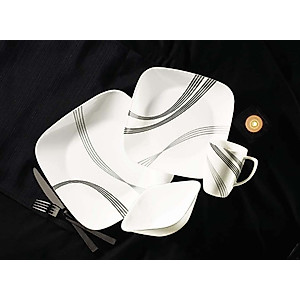 Corelle Square Urban Arc 16-Piece Dinnerware Set, Service for 4