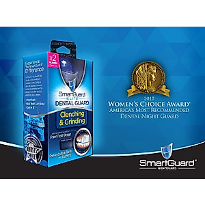 SmartGuard Dental Guard Night Guard for Clenching, Bruxism, and Grinding Dentist Designed Includes 2 Guards, 1 Travel Case, and a 60-Day Supply of Premium Cleaning Crystals
