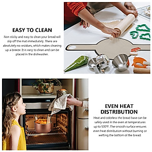 Cabilock Kitchen Mats Baking Mat for Oven Bread Baking Glass Fiber Bread Baking Mat Handle Dough Transfer Mat Bread Sling Replace Parchment Paper (Brown) Sourdough Bread