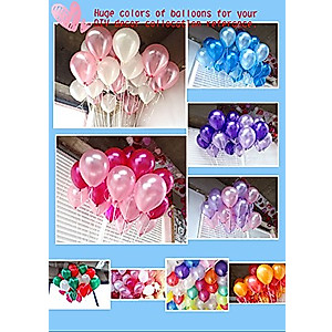 Lokman 12 Inch Metallic Pink Balloons, Holiday Party Balloons for Birthday, Baby Shower, Wedding, Halloween, Christmas, New Year Party Decoration,100 Piece (Pink)