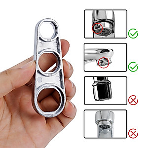 2pcs Faucet Bubbler Wrenches, Multi-Use Faucet Aerator Key 6 Sizes 16/18/20/22/24/28mm Sink Aerator Wrenches Detach Tool for Kitchen Bathroom Faucet Parts Repair Spanner