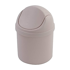 Zerdyne 0.7 Gallon Plastic Mini Trash Can, Tiny Swing Lid Waste Can, Pink