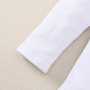 ZFZDRen 12M-7Y Toddler Baby Girls T Shirt Solid Color Blouse Ruffle Top Cotton Casual Tees Plain Shirt (2-3 Years, B047)