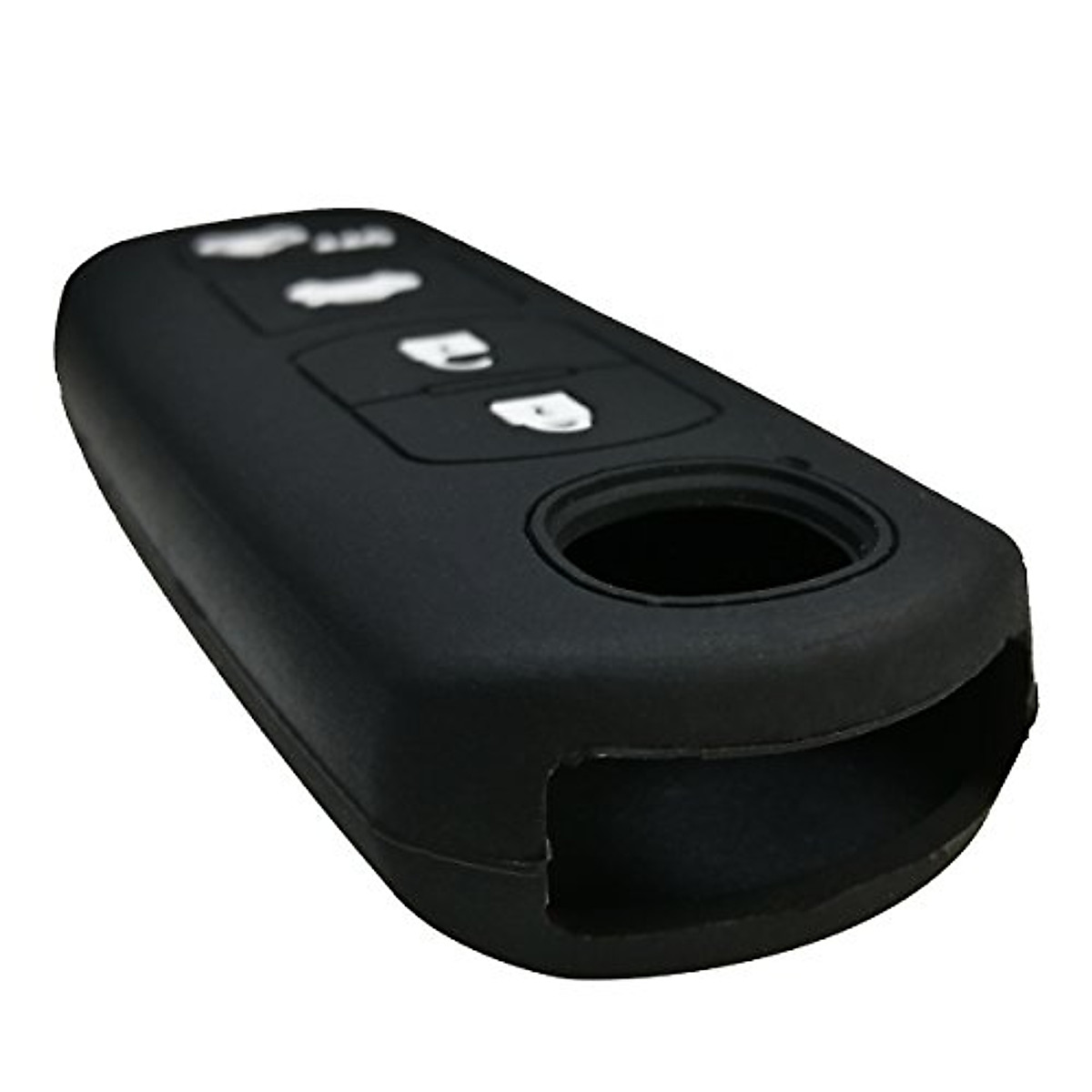 Coolbestda 2Pcs Rubber 4buttons Smart Key Fob Full Protector Remote Skin Cover Case Keyless Jacket for 2018 2017 Mazda CX-5 CX-7 CX-9 Mazda 3 6 MX-5 Miata Toyota Yaris Black