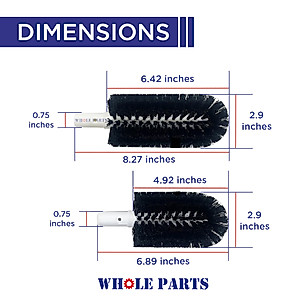 Whole Parts Glass Washer Replacement Brush Set Part# BRS-1722 - Replacement & Compatible with Some Bar Maid Glass Washers