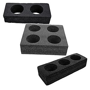 3 Pcs Drink Cup Holder Coffee Cup Holder Coffee Tray Mugs Coffee Mugs Drinks Carrier Cup Carrier Tray Foam Coffee Cup Holder Pearl Cotton Porous Black Cups and re-usable