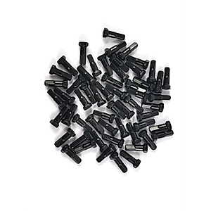 TRENDYBOY 72pcs Road Bike Aluminum Nipple Gauge 14G 0.95g/pc 14mm Hex Head Road Bike Spoke Parts Black Red (Color : Red 14mm)