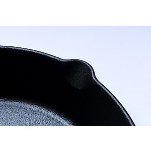HomeVss Cast Iron， Pre Seasoned Skillet with Silicone Handle (12 inch)