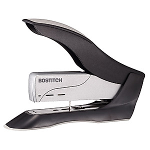 Bostitch inHANCE+100 Heavy Duty Stapler - Two Fingers, No Effort, Spring Powered Stapler - 100 Sheets, Gray (1300)