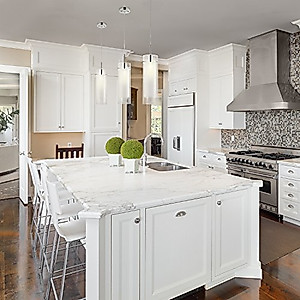 Globe Electric 64023 1-Light Pendant, Polished Chrome Finish, Clear Glass Shade with Frosted Glass Insert, E26 Base Socket, Pendant Light Fixture, Adjustable Height, Light Fixture Ceiling Hanging