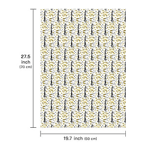 WRAPAHOLIC Wrapping Paper Sheet - 6 Sheets Gold 50th Anniversary Design Folded Flat for Birthday, Party, Baby Showers - 19.7 Inch X 27.5 Inch Per Sheet