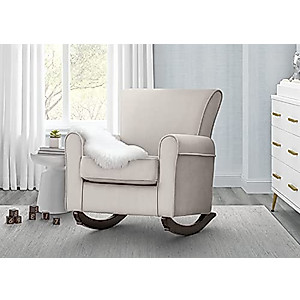 Delta Children Lancaster Rocking Chair Featuring Live Smart Fabric, Linen