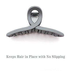 Nalodu 4.3 Inch Hair Claw Clips Large No Slip Big Matte Jaw Butterfly Clip for Thin Fine Thick Hair Women, 4 Pack