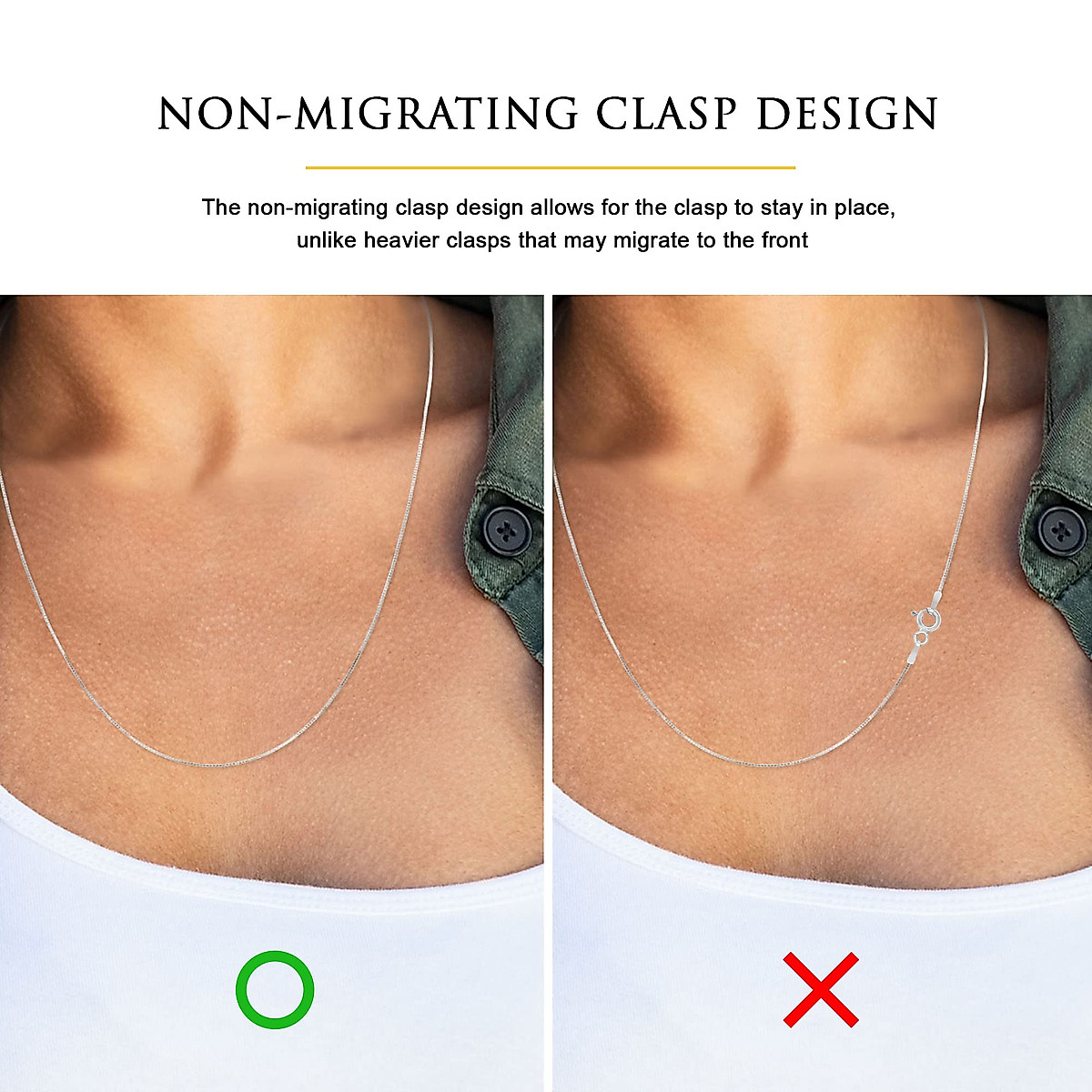 Honolulu Jewelry Company 925 Sterling Silver 1.5mm Cable Chain Necklace for Women Tarnish Resistant - Made in Italy (24 Inches)