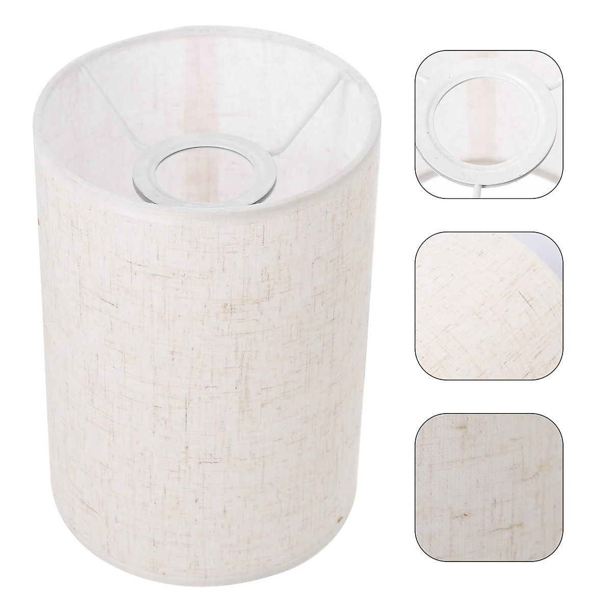 MAGICLULU 1Pcs Linen Lampshade Cylinder Linen Fabric Lamp Shade Natural Linen Lamp Shades for Table Lamp Wall Floor Light