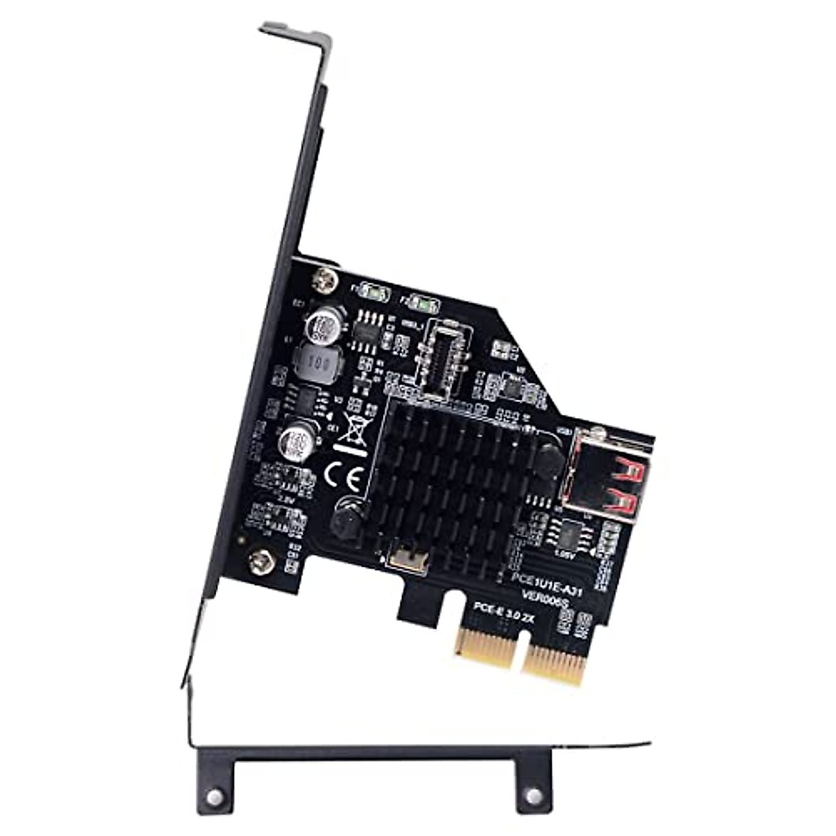 ChenYang 2 Port USB 2.0 ＆ USB 3.1 Gen 2 Type-E Front Panel Socket to PCI-E 2X PCI Express Expansion Card Adapter