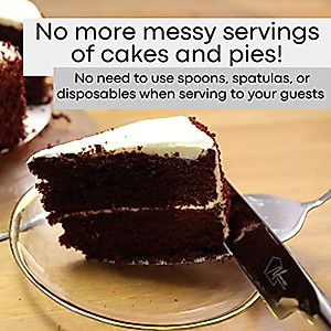 Muncie Household Cake Knife And Cake Server Set - Stylish, Classic, Sturdy - Fit For All Occasions - Wedding, Birthday, Everyday Use - Stainless Steel With Ergonomic Handle