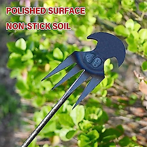 2 Packs Weeding Artifact Uprooting Weeding Tool, Weed Puller, 4 Teeth Manganese Steel Forged Hand Weeder, Dual Purpose Hand Remover for Garden Yard Farm Weed Removal for Garden Yard Farm Weed Removal