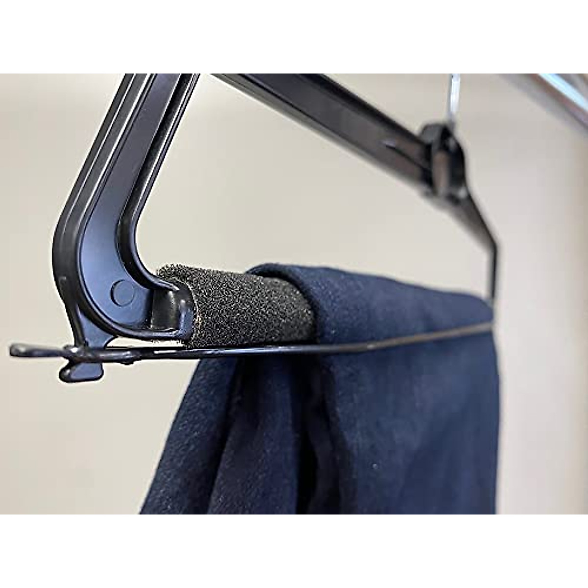 NAHANCO Removable Replacement Rubber Strap for Plastic Pant Hanger Style #7500, Black