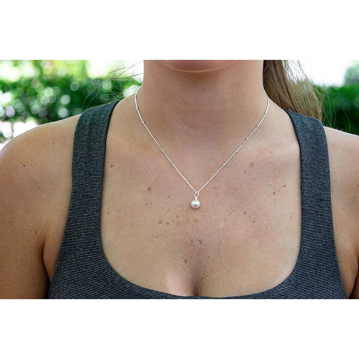 Chelsea Charles CC Sport Soccer Charm Necklace - Silver