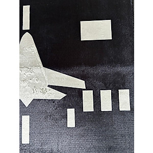 Runway Rug,Track Rug,Aircraft Rug,Aviation Carpet,Airport Rug,Plane Rug,Runway Area Rug,Floor Area Rug,Racing Track Rug,Road Pattern Rugs RM1206.0 60x100Cm//23x39 inch