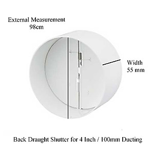 Brown Square Louvre Extractor Air Vent & Back Draught Ducting Shutter