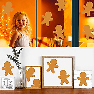 36 Pieces Gingerbread Man Cutouts Classroom Decoration Christmas Cutouts for Bulletin Board Classroom School Winter Christmas Party, 5.9 x 5.9 Inches