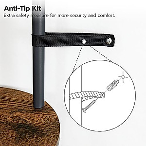 HOOBRO 5 Tier Bookshelf, Industrial Bookcase Arched, Tall Standing Bookshelves and Bookcases, Open Storage Shelves, Wooden Book Shelf for Bedroom, Living Room, Rustic Brown Bookshelf BF176SJ01