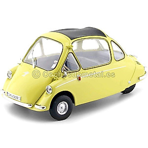 Oxford Diecast Heinkel Trojan LHD Bubble Car Yellow 1/18 Diecast Model Car 18HE003