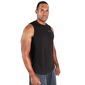 DEVOPS 3 Pack Men's Muscle Shirts Sleeveless Dry Fit Gym Workout Tank Top (X-Large, Black/Gray/White)
