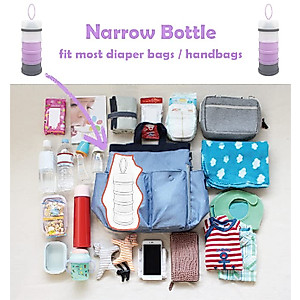 LADISO Baby Formula Dispenser, Formula Container, BPA Free, 4 Layers, Baby Feeding Travel Storage Container, Portable Milk Powder Dispenser Container, Non-Spill Stackable Baby Snack Storage Container