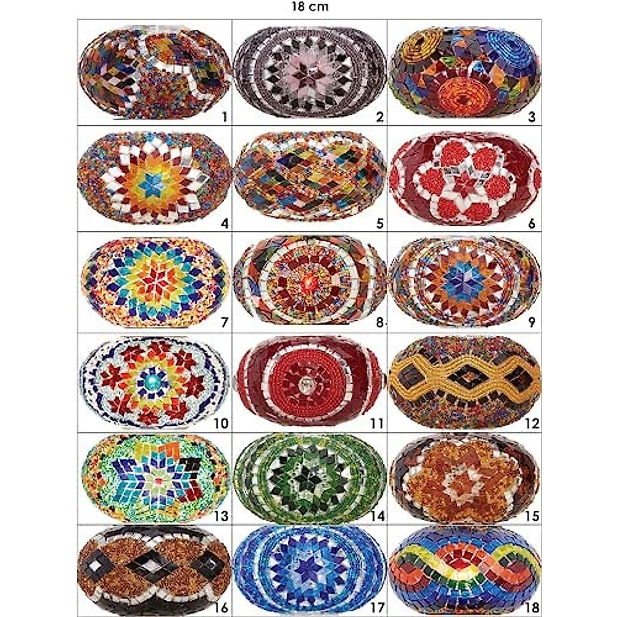 DEMMEX - 7 Big Globes Turkish Moroccan Mosaic Floor Lamp Light, Bohemian Boho Tiffany Mosaic Floor Lamp with North American Plug & Socket, 55" (Customize)