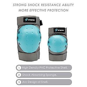 S SPOFINE Kids Bike Helmet, Toddler Helmet for Youth Adult, Knee Pad Elbow Pad Wrist Guard Protective Gear Set for Skateboard, Bike, Skating, Cycling