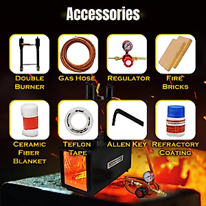 Double Burner Gas Propane Forge Furnace Blacksmith Knife making Farriers