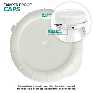 Replacement Snap-On Caps for Stock Your Home Milk Bottles (24 Pack), 48mm Snap-On Caps for Glass Milk Bottles, Tamper Resistant Lids, Plastic Leak Proof Lid, Crack Resistant Bottle Cap Refills, White