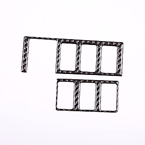 for Toyota Tacoma 2011-2015 Real Carbon Fiber Car Mirror Adjustment Switch Frame Sticker Decorative Panel Cover Protection Car Interior Accessories