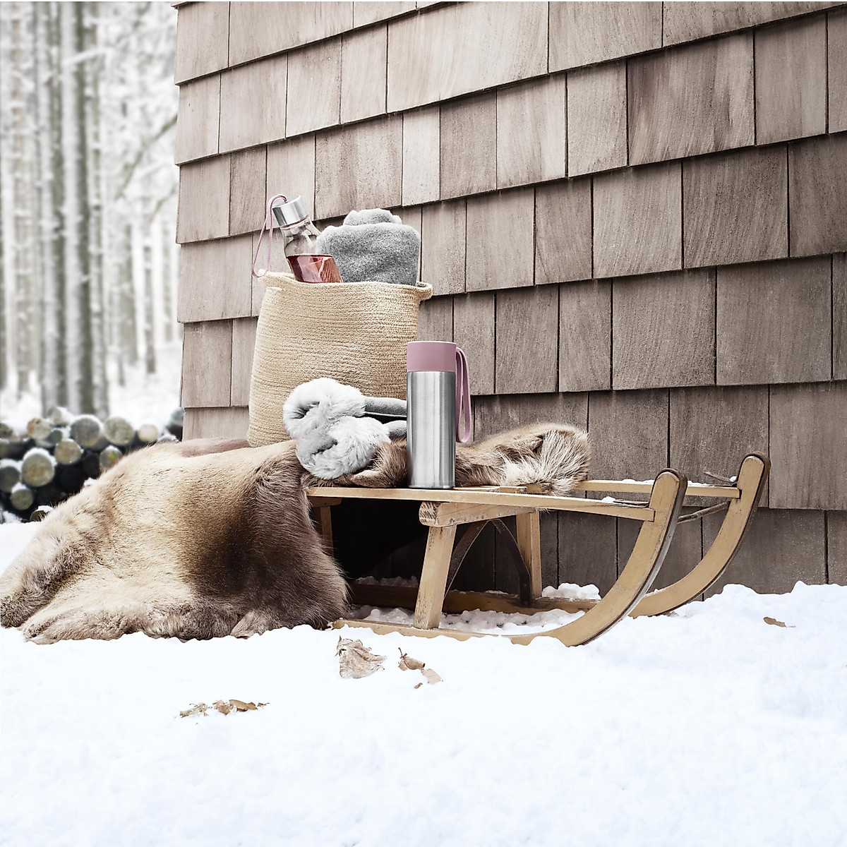 Eva Solo | To Go Cup 12oz | Double walled thermo cup with vacuum | Danish Design, Functionality & Quality | Nordic rose