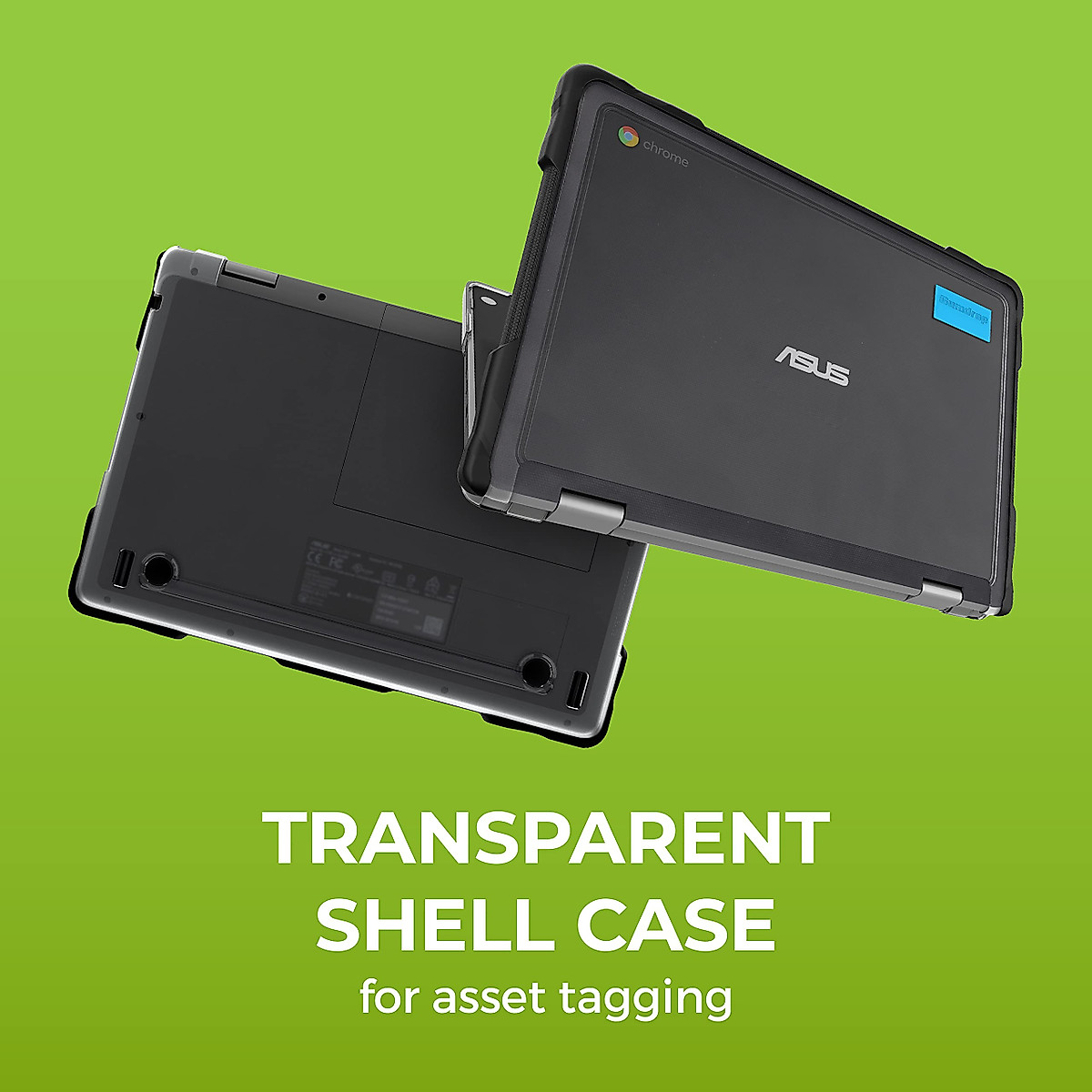 Gumdrop SlimTech Laptop Case Fits ASUS Chromebook Flip C214 (2-in-1). Designed for K-12 Students, Teachers and Classrooms – Drop Tested, Rugged, Shockproof Bumpers for Reliable Device Protection–Black