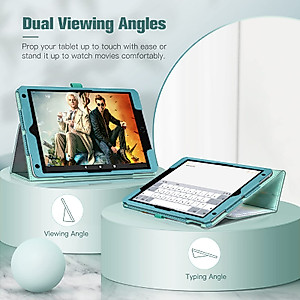 Fintie Folio Case for iPad 9th / 8th / 7th Generation (2021/2020/2019) 10.2 Inch - [Corner Protection] Premium Vegan Leather Stand Back Cover w/Pencil Holder, Auto Sleep/Wake, Emerald Marble