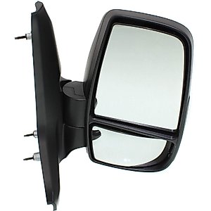 Kool-Vue Mirror Compatible with Ford Transit Van 2015-2017 Passenger Side Manual Manual Folding Non-Heated Medium/High Roof Textured Black