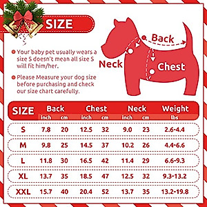 BAEJMJK Dog Winter Dress Bowknot Warm Girl Puppy Christmas Dress Cute Doggie Clothes for Small Dogs Cats Rabbit(Red,Large)