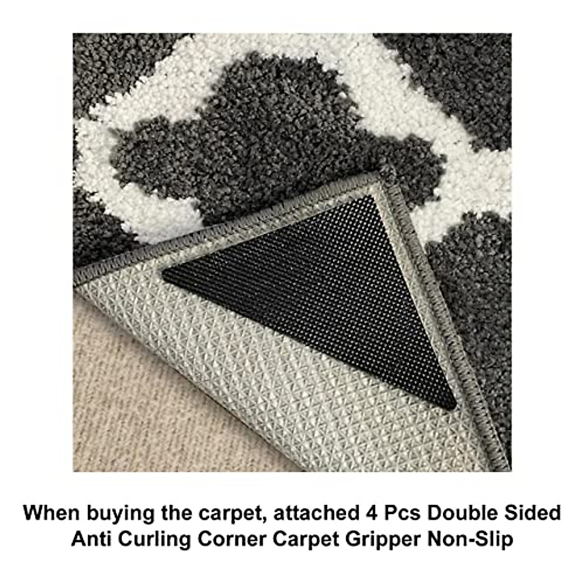 Native American Area Rug and 4 Pcs Non Slip Rug Tape for Floors Tiles Combo, Southwest Area Rugs, Southwest Design Rug, Geometric South West Pattern, c127 Modern Rug Home Décor, 5x8 ft