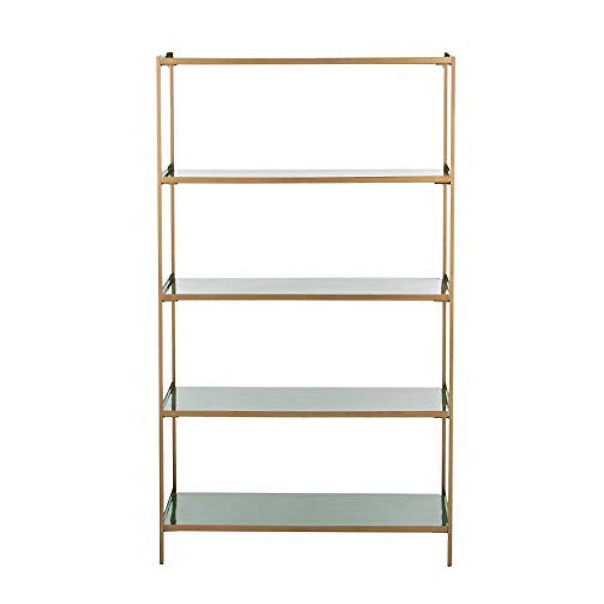 Safavieh Home Justine Contemporary Green and Brass 5-tier Etagere Bookshelf