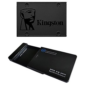 Everything But Stromboli Kingston A400 SSD 960GB 2.5" SATA 3.0 Internal Solid-State Drive (SA400S37/960G) Bundle with (1) SSD/HDD Enclosure USB 3.0