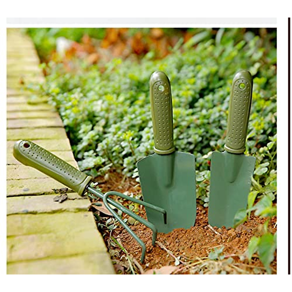 Ansellf Gardening Plant Shovel Pot 3 Pieces Small Gardening Tools Seed Handheld Shovel Rake Spade